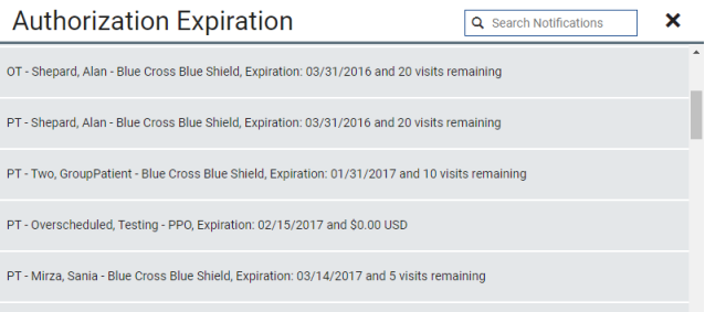 Authorization Expiration Notification